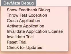 Debug Menu